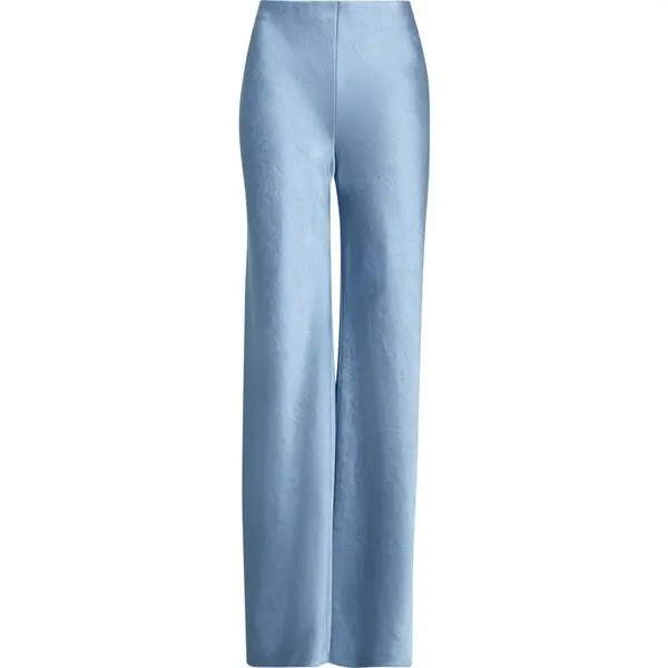 Vince Colette High-waist Fluid Satin Bias Pants - Delphite