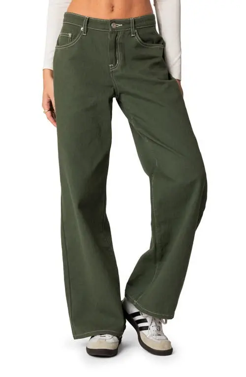 EDIKTED Brenda Low Rise Straight Leg Carpenter Jeans