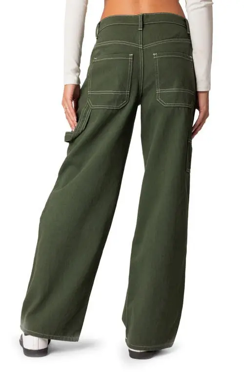 EDIKTED Brenda Low Rise Straight Leg Carpenter Jeans