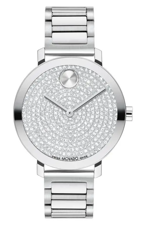 Movado Evolution 2.0 Crystal Bracelet Watch - Silver