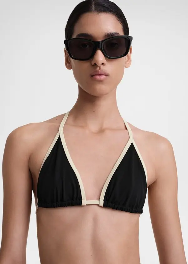 TOTEME Stripe Tie Bikini Top