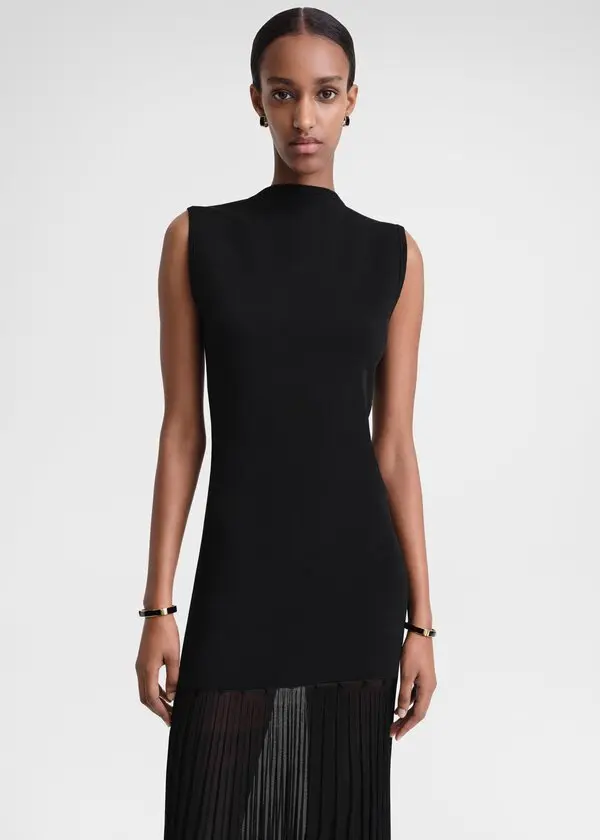 knitted skirt dress Max Knit Mini Dress in Black By DISSH