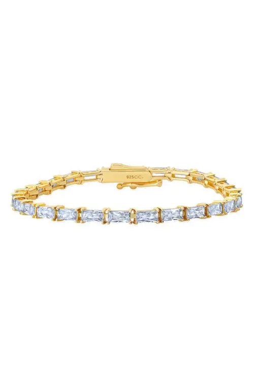 CRISLU Cubic Zirconia Tennis Bracelet - Yellow Gold