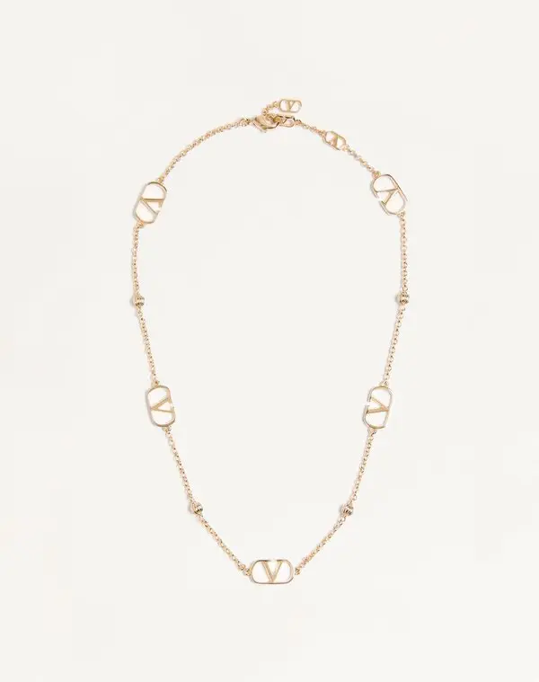 Valentino Garavani Vlogo Signature Metal Necklace - Gold