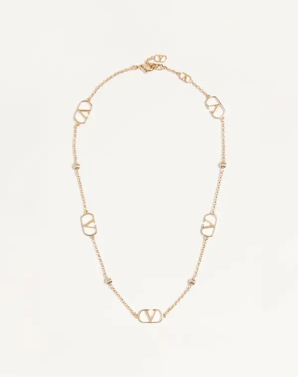 Valentino Garavani Vlogo Signature Metal Necklace - Gold