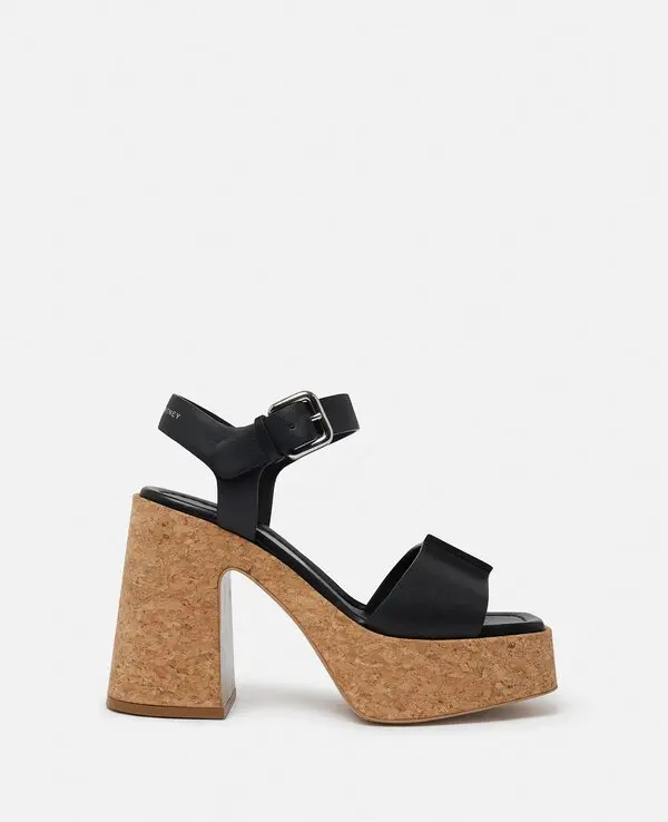 Stella McCartney Skyla Buckled Platform Sandals - Black