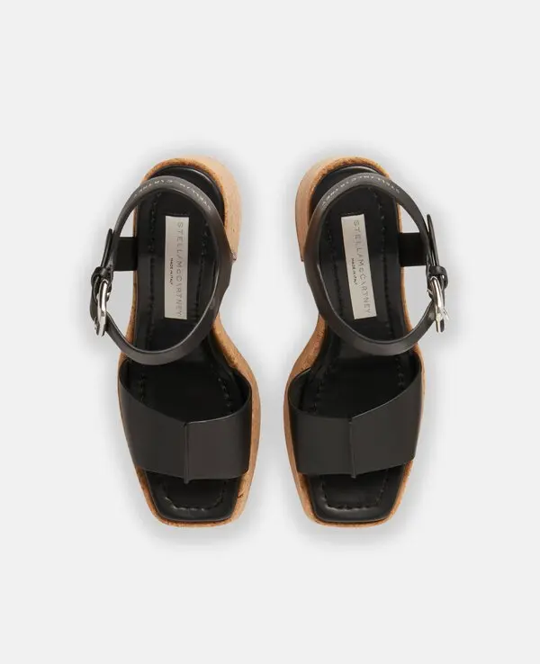 Stella McCartney Skyla Buckled Platform Sandals - Black