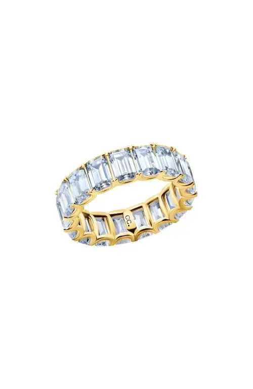 CRISLU Emerald-cut Eternity Band Ring - Gold