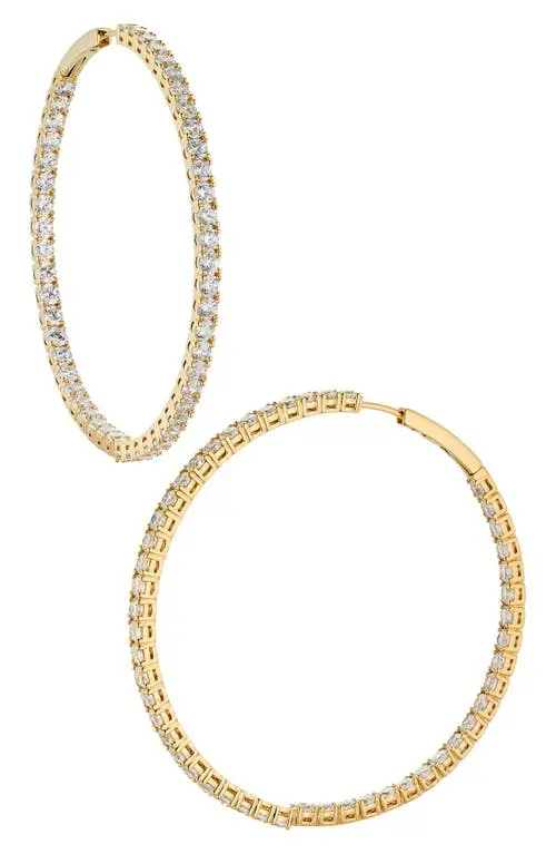 Nadri Inside Out Hoop Earrings - Gold