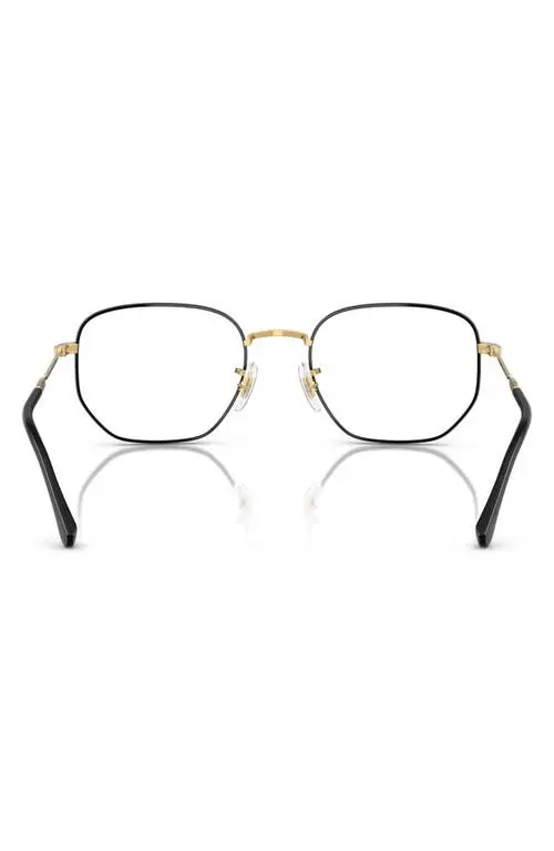 Ray-ban 51mm Optical Glasses - Black Gold