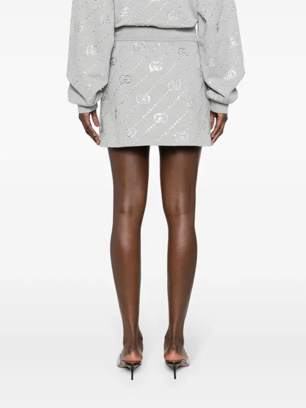 Gucci Crystal-embellished Interlocking G Mini Skirt