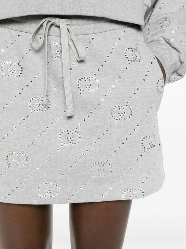 Gucci Crystal-embellished Interlocking G Mini Skirt
