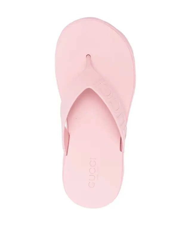 Gucci Logo-embossed Platform Flip-flops