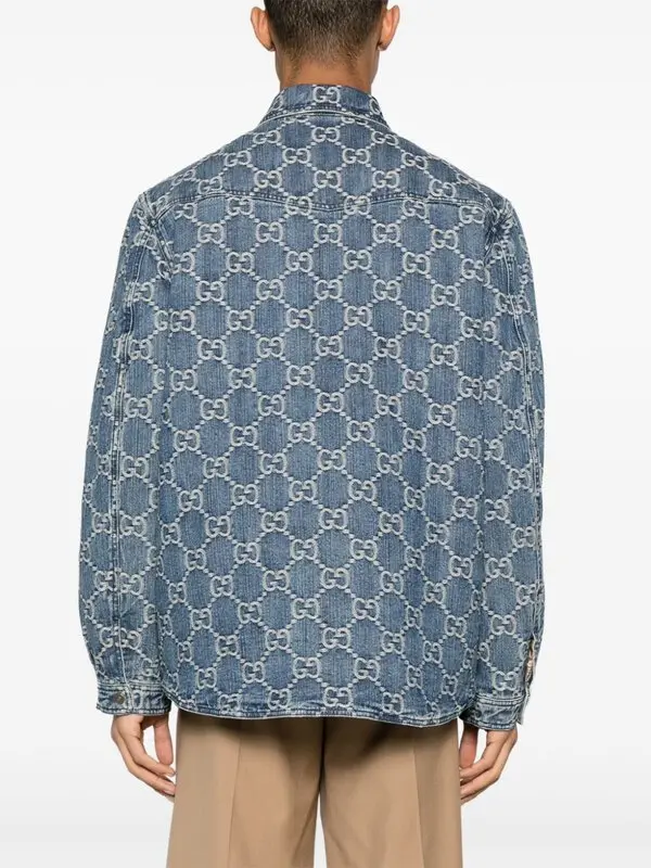 Gucci Logo Jacquard Denim Jacket