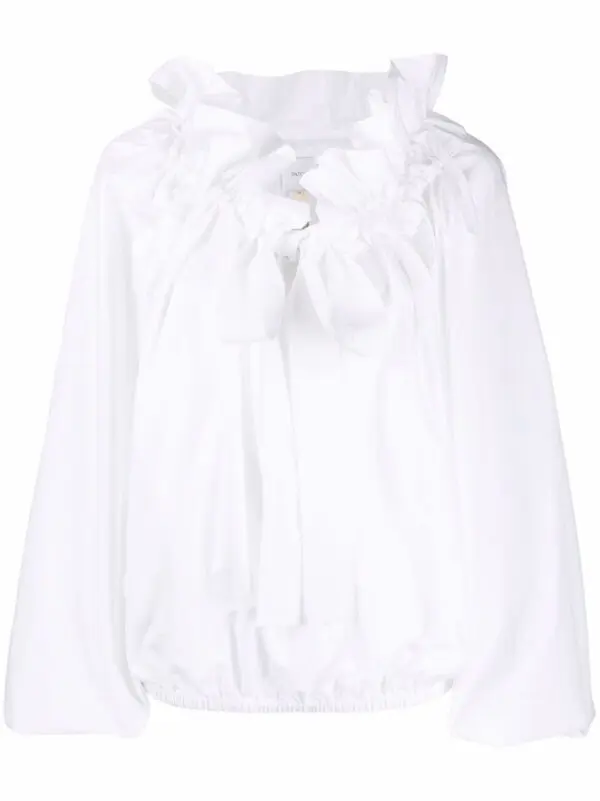 PATOU Ruffled Cotton Blouse