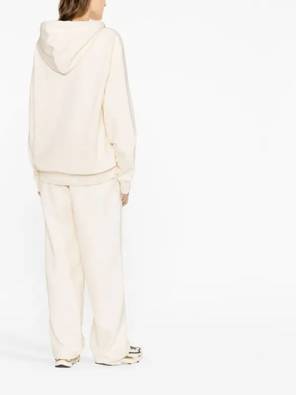 Moncler X Jw Anderson Logo Fleece Hoodie In Neutrals - 52% Off