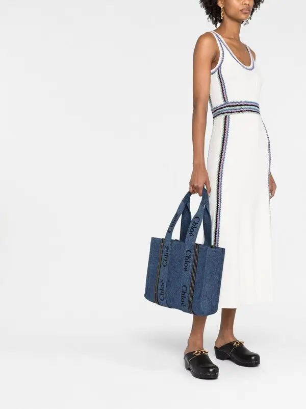 Chloé Woody Small Denim Tote Bag