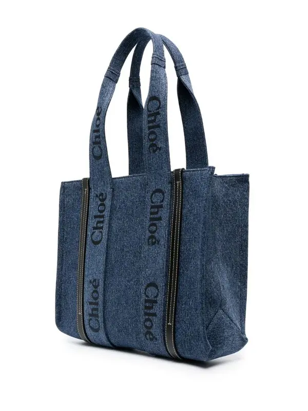 Chloé Woody Small Denim Tote Bag
