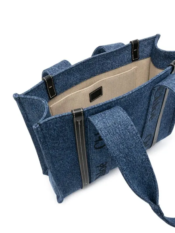 Chloé Woody Small Denim Tote Bag