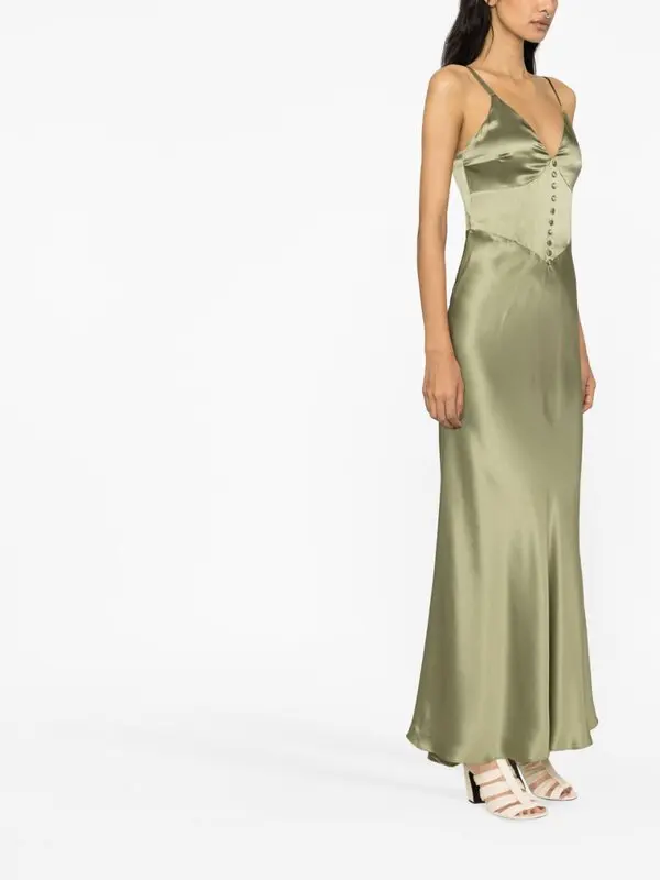 esa silk dress reformation Reformation Esa Silk Maxi Dress In Green - 20% Off