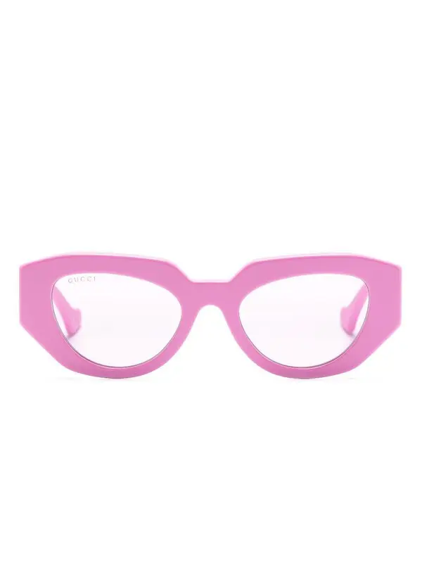 Gucci Gene Gg Oval-frame Sunglasses