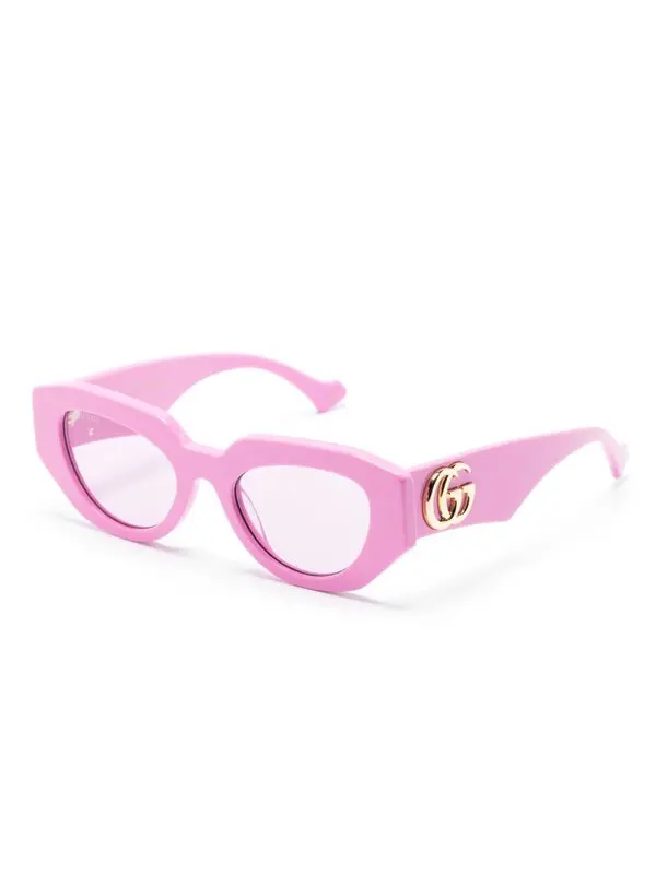 Gucci Gene Gg Oval-frame Sunglasses