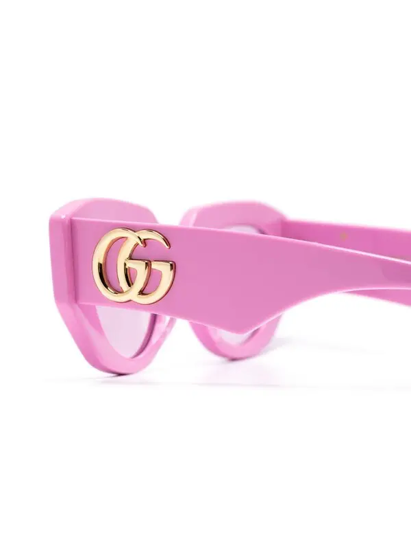 Gucci Gene Gg Oval-frame Sunglasses