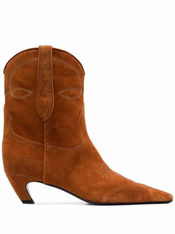 Khaite The Dallas 50 Suede Ankle Boots