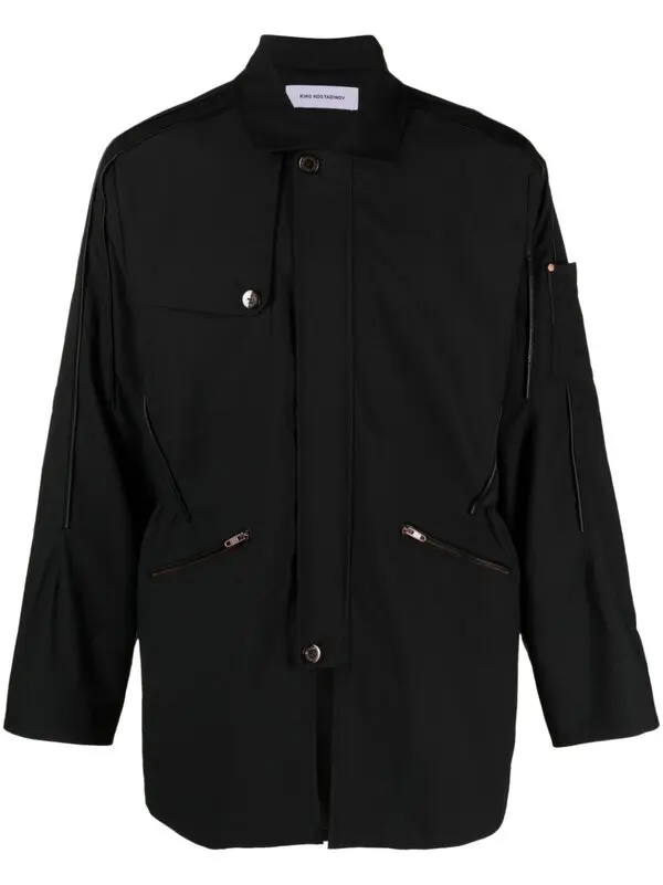 ジャケット・アウター KIKO KOSTADINOV MCNAMARA JACKET 44 Kiko Kostadinov Black McNamara Uniform Coat Kiko Kostadinov