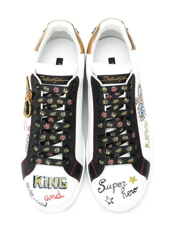 Dolce & Gabbana Portofino Leather Sneakers