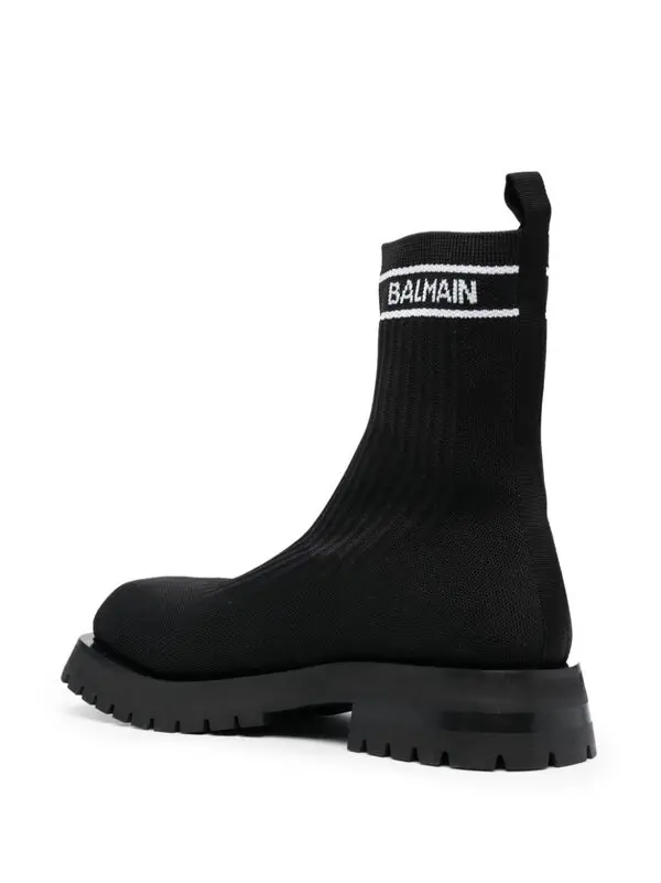 Balmain Knitted Sock Ankle Boots