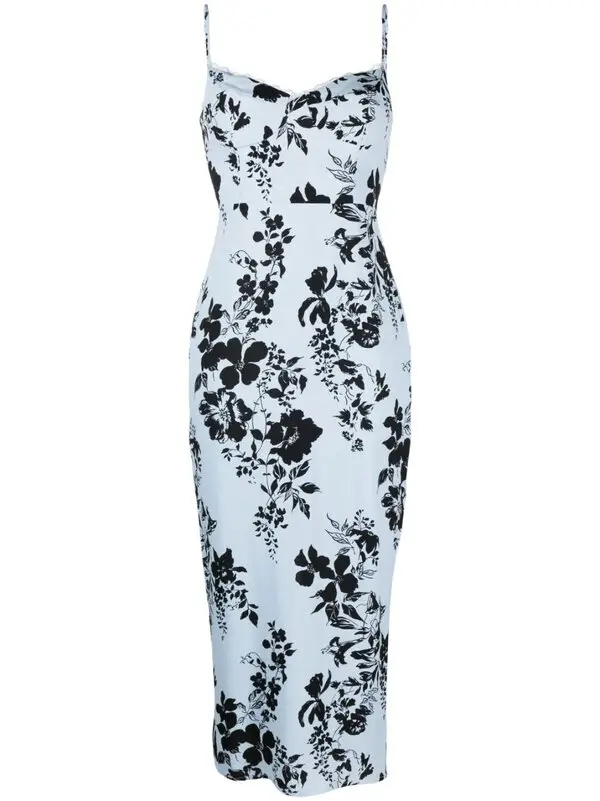 green emerald velvet dress Clydie White Floral Cap Sleeve Midi Dress - US 10