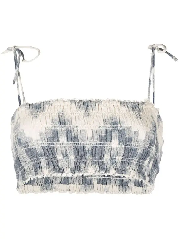 BOTEH Shirred Bodice Crop Top