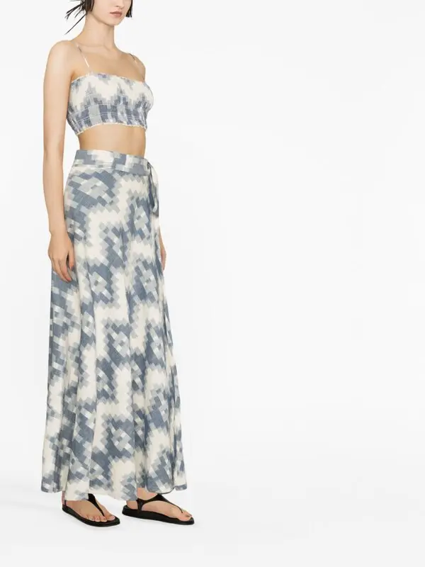 BOTEH Shirred Bodice Crop Top
