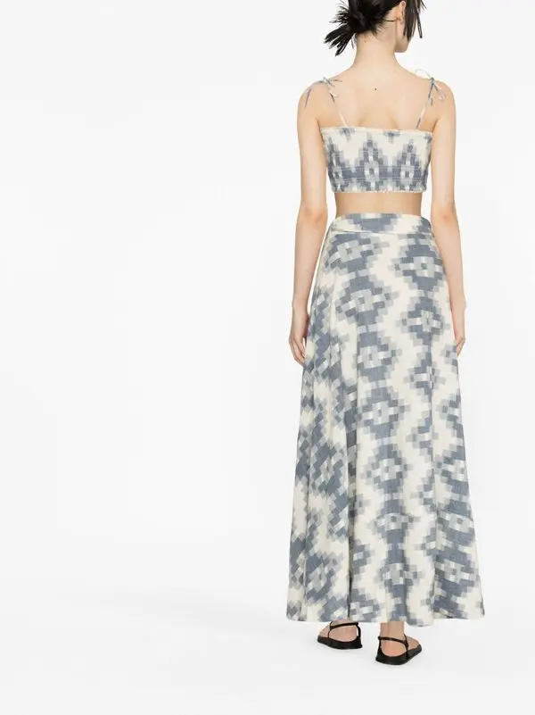 BOTEH Shirred Bodice Crop Top