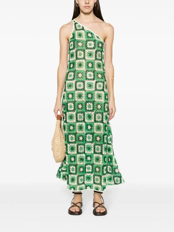 johanna ortiz crochet dress Johanna Ortiz Lemongrass Crochet Maxi Dress - Green