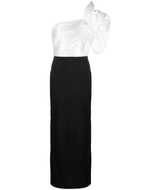 chinese dress ladies Solace London - The Palmer One-Sleeve Stretch Crepe Maxi Dress (Size 1 –  Goldie's main image 0