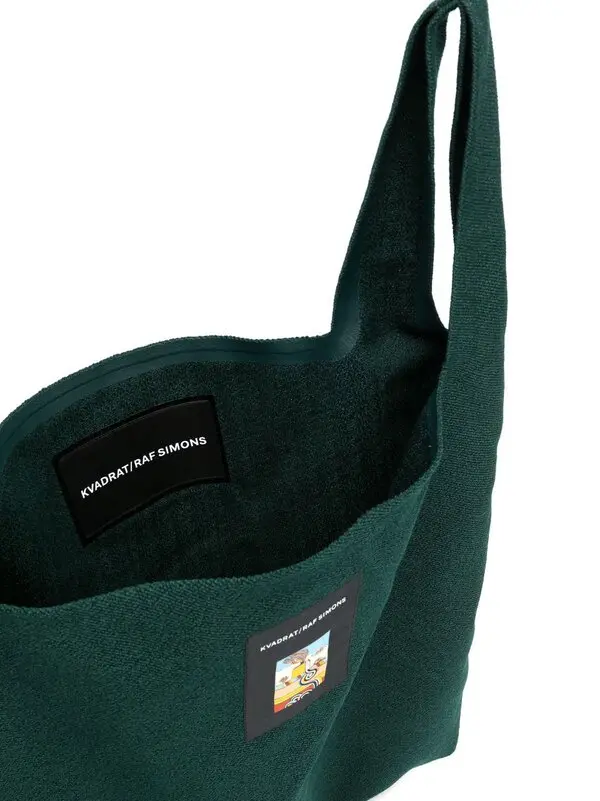 Kvadrat X Raf Simons Vidar Large Tote Bag In Green - 30% Off