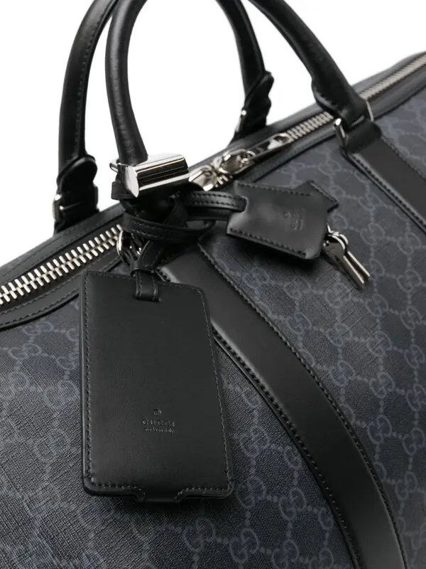 Gucci Gg Supreme Large Duffle Bag - Black | Editorialist