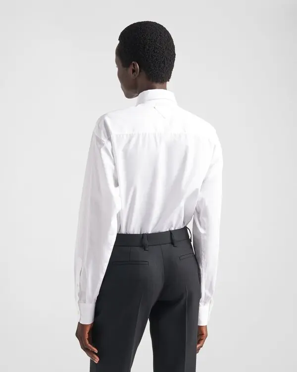 Prada Embroidered Poplin Shirt