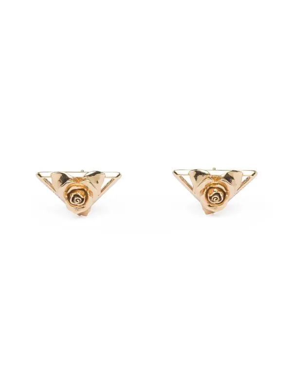 Prada Stud Metal Earrings - Gold/silver