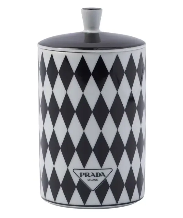 Prada Porcelain Scented Candle - White/black