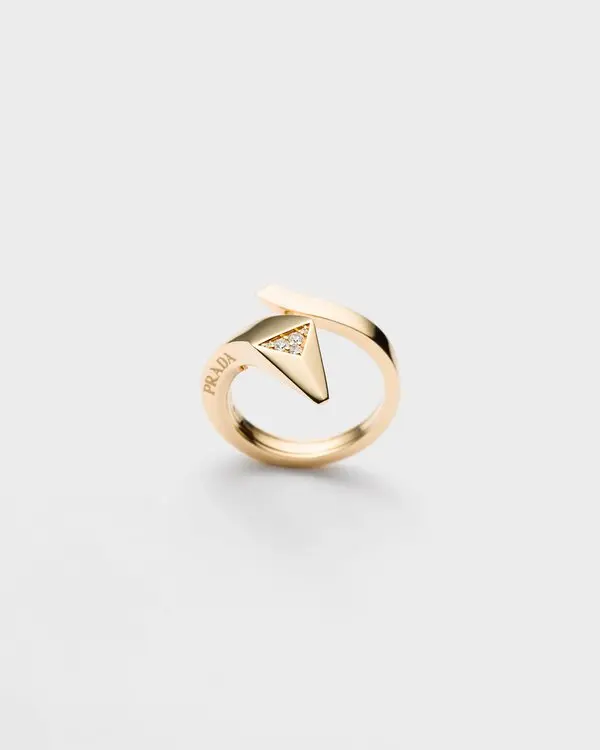 Prada Eternal Gold Snake Mini Ring - Gold/white