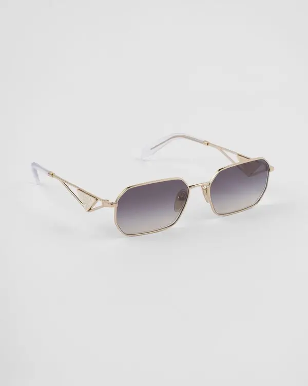 Prada Octagon Sunglasses With Logo - Gradient Iris Lenses