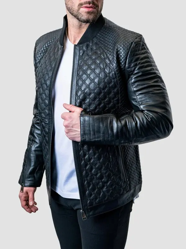 MACEOO Leather Croco Jacket