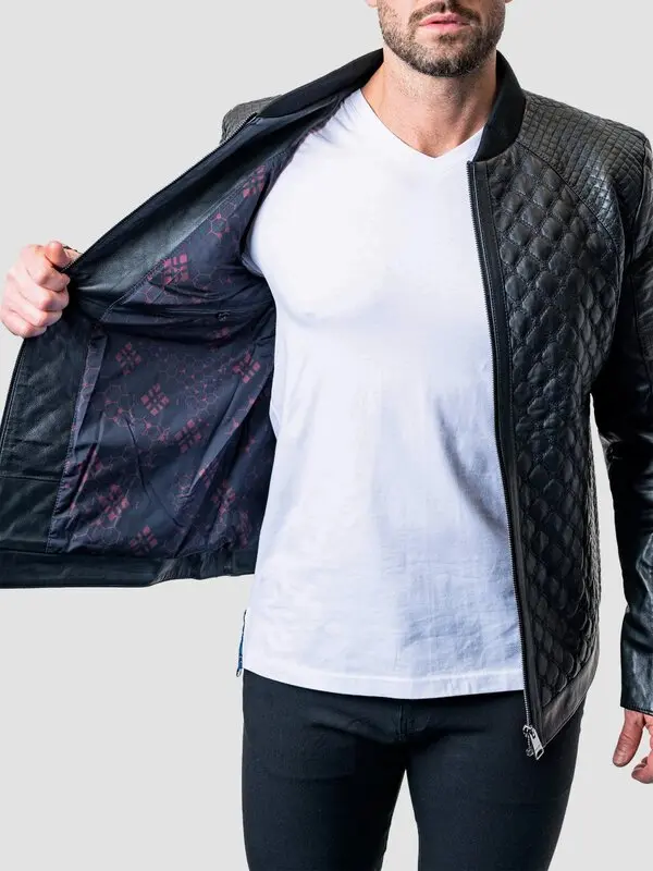 MACEOO Leather Croco Jacket