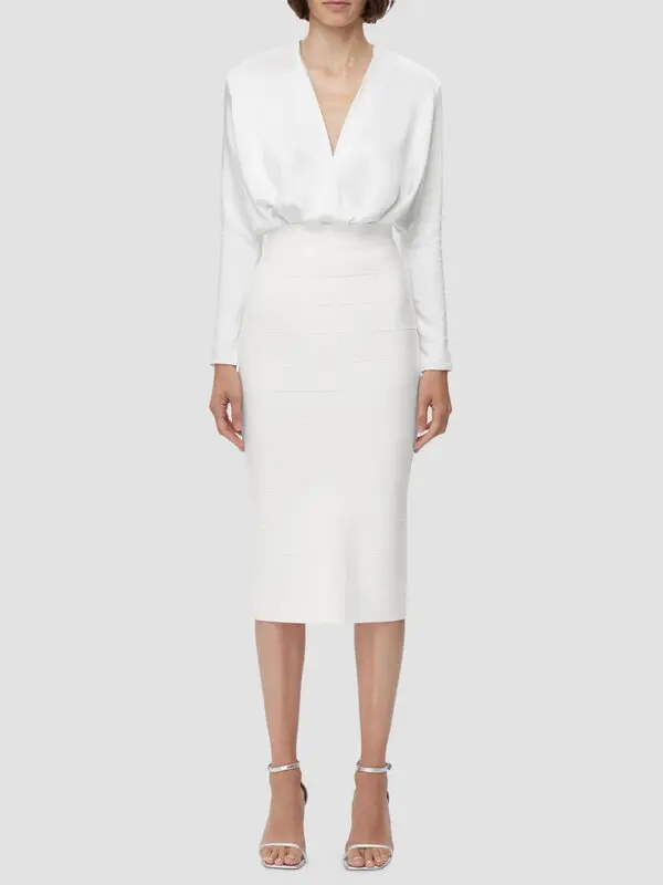 Herve Leger Icon Bandage Pencil Midi-skirt