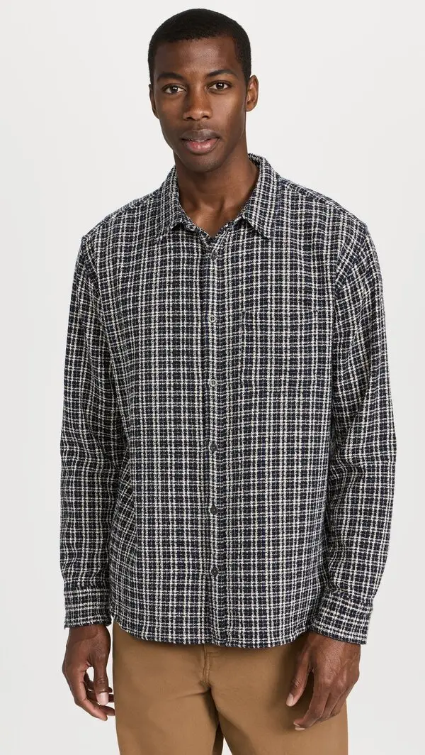 CORRIDOR Reverse Tweed Check Button Down