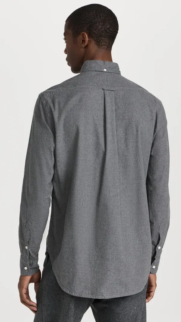 Gitman Bros Classic Cotton Flannel Shirt - Grey