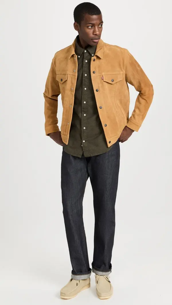Gitman Bros Classic Cotton Flannel Shirt - Olive